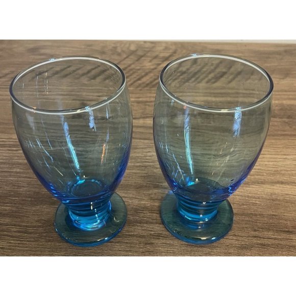 Libbey | Dining | Vintage Aqua Blue Drinkware Beautiful Color Believe ...